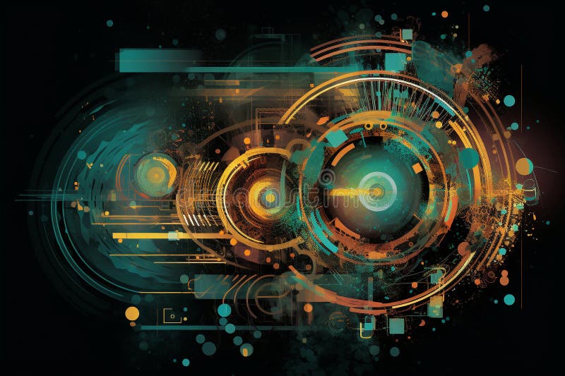 Abstract Art Technology Concept Stock Illustration - Illustration of ...