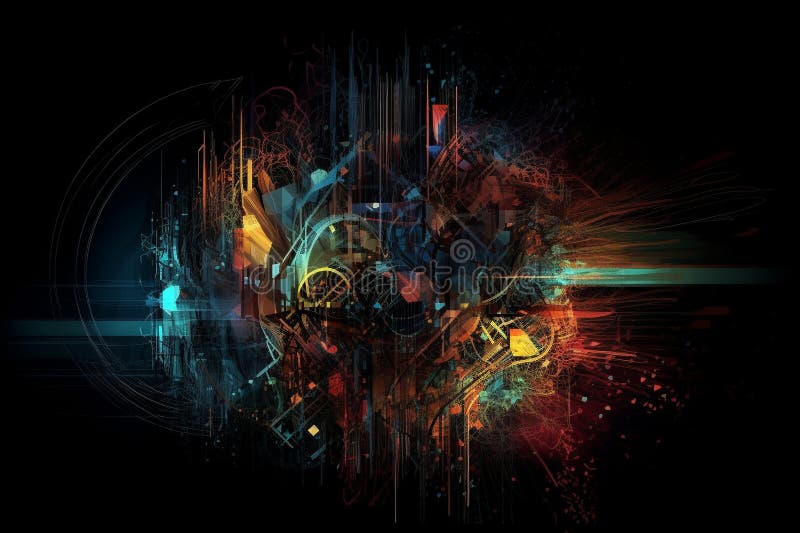 Abstract Art Technology Concept Stock Illustration - Illustration of ...