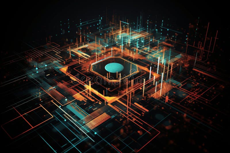 Abstract Art Technology Concept Stock Photo - Image of symmetry, poster ...