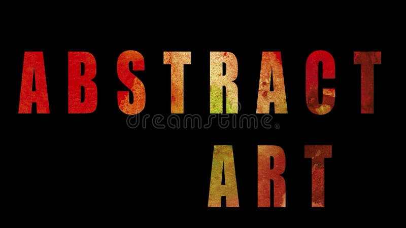 Abstract Art Text with an Artwork Inside Stock Video - Video of object ...