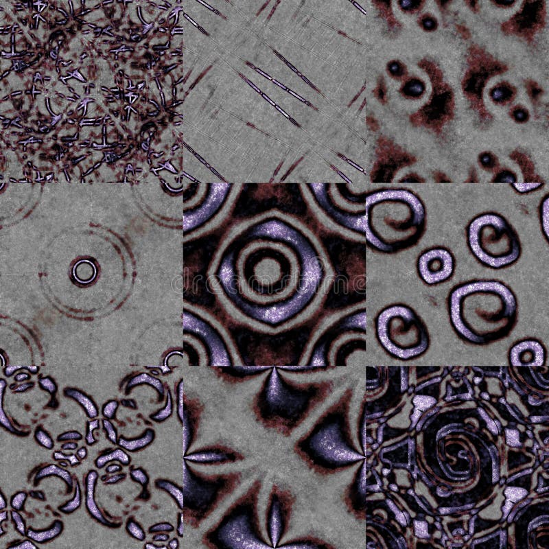 Set of Seamless Patterns, Abstract Backgrounds 17. Gray, Red ...
