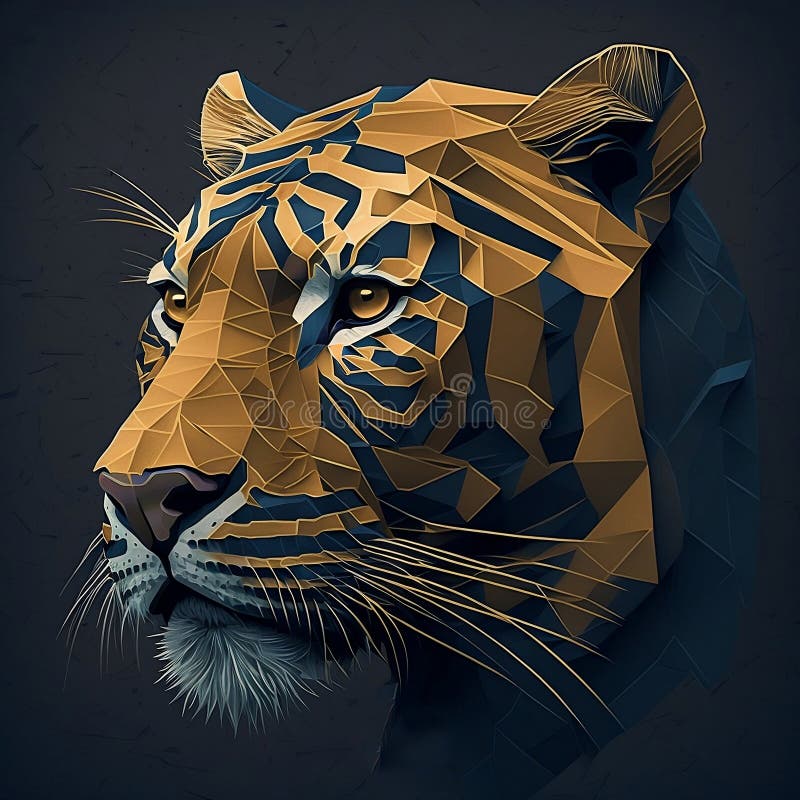 Abstract Art of a Tiger. Generative AI Stock Illustration ...