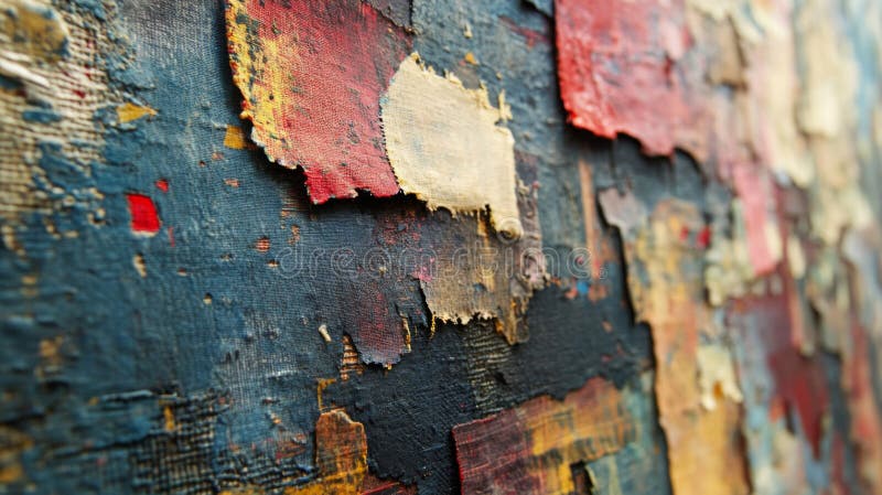 Abstract Art with Torn and Layered Paint Stock Illustration ...