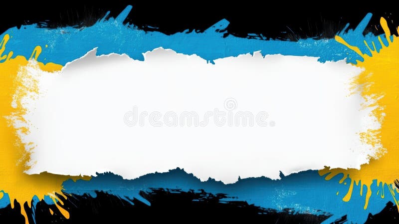 Abstract Art, Torn Paper Texture with Vibrant Paint Splashes for ...