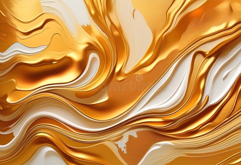 Abstract Art Vector Illustration. Golden Texture Stock Illustration ...