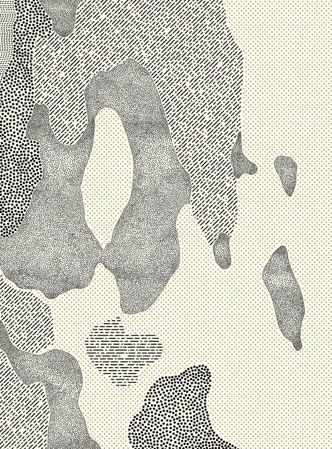 Abstract Art Vector Lines and Dots Pattern Background Stock Vector ...