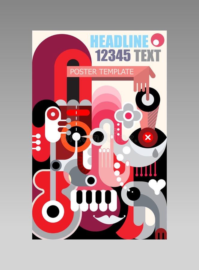 Abstract Art Vector Poster stock vector. Illustration of poster - 81917388