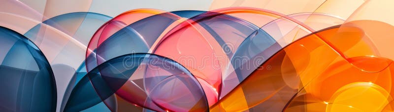 Abstract Art with Vibrant Colors and Overlapping Shapes Stock ...