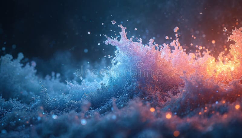 Abstract Art with Vibrant Glowing Wave Flowing through Abstract ...