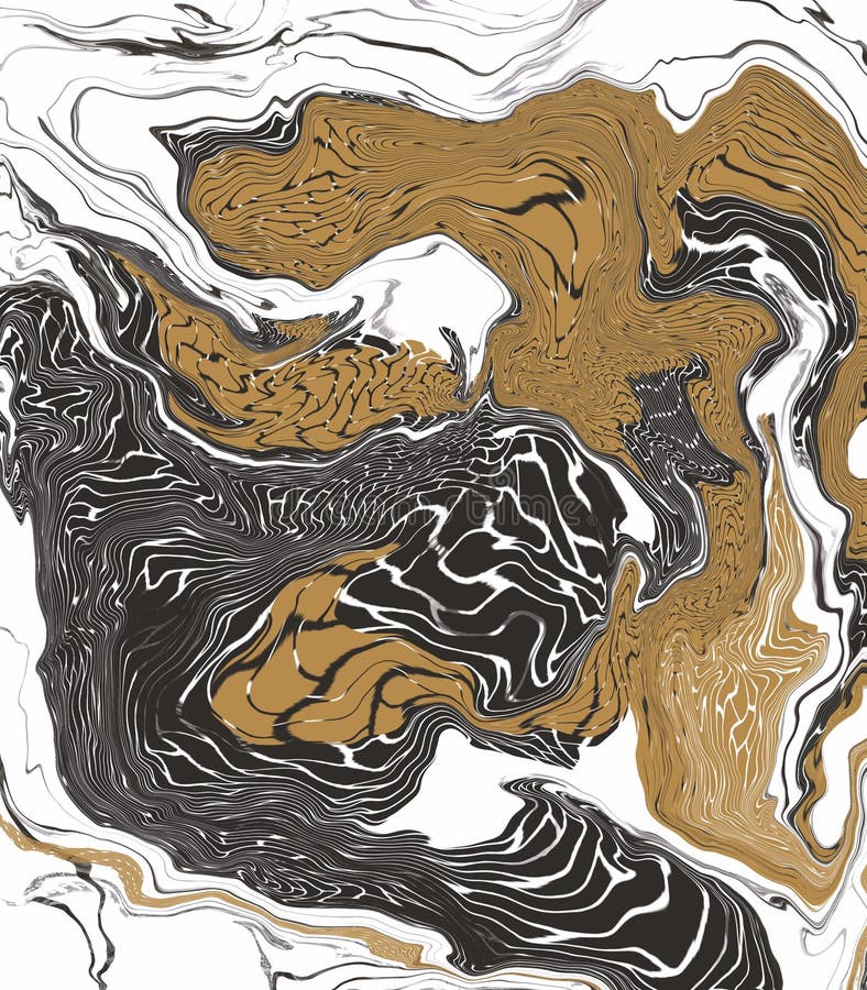 Abstract Art Wall Art Designed with Black and Drown Stock Illustration ...