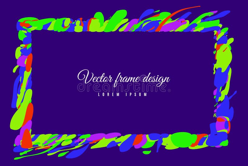 Abstract Art Wave Background Frame. Texture Flow Stock Vector ...