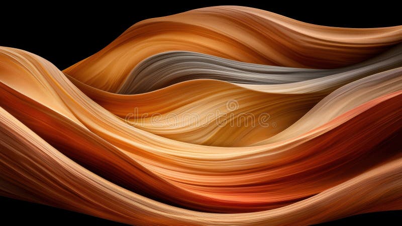 Abstract Art: a Wave of Orange and Brown Stock Image - Image of brown ...