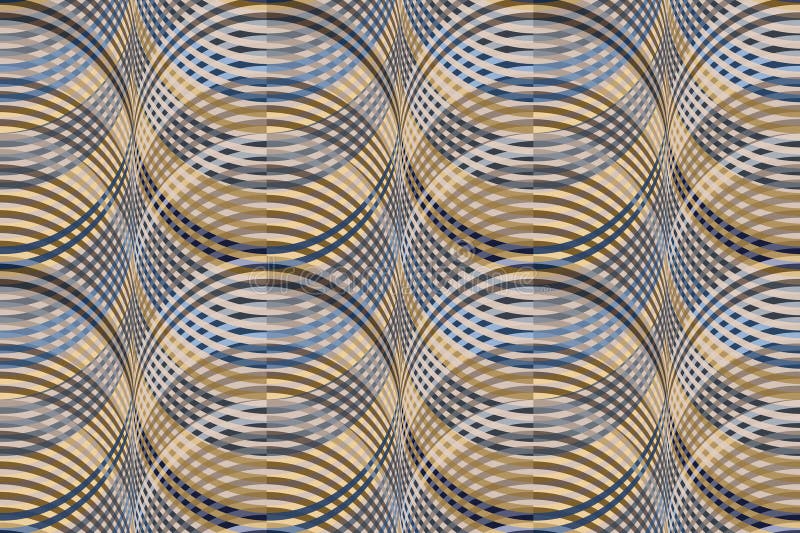 Abstract Art Wavy Circles Seamless Pattern Stock Vector - Illustration ...