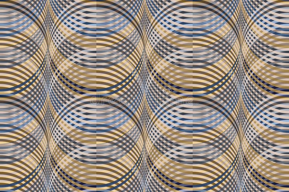 Abstract Art Wavy Circles Seamless Pattern Stock Vector - Illustration ...