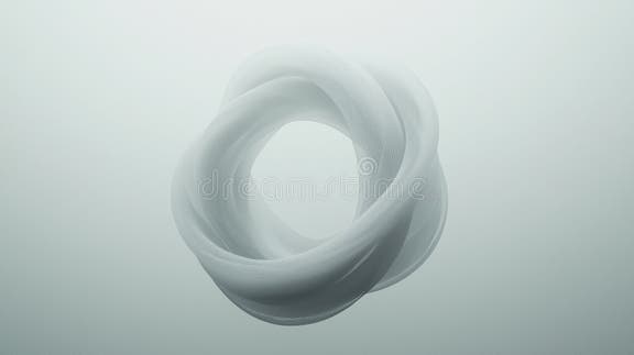 Abstract Art: a White, Curved, and Twisted Figure Stock Illustration ...