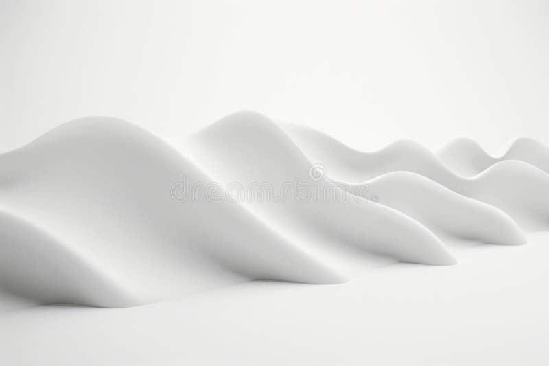 Abstract Art White Flowing Waves Resembling Fabric. Digital Artwork ...