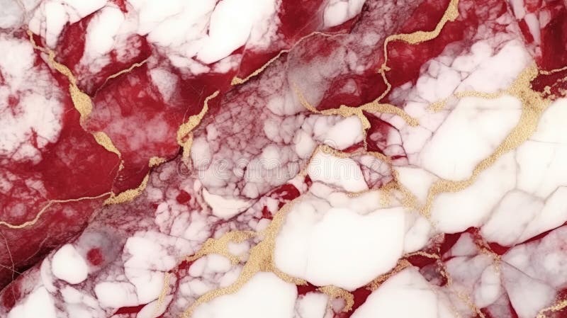Abstract Art White and Red Ruby Marble Texture Background Stock ...