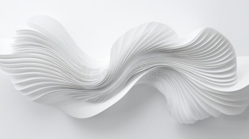 Abstract Art: a White Wave-like Form Stock Image - Image of abstract ...