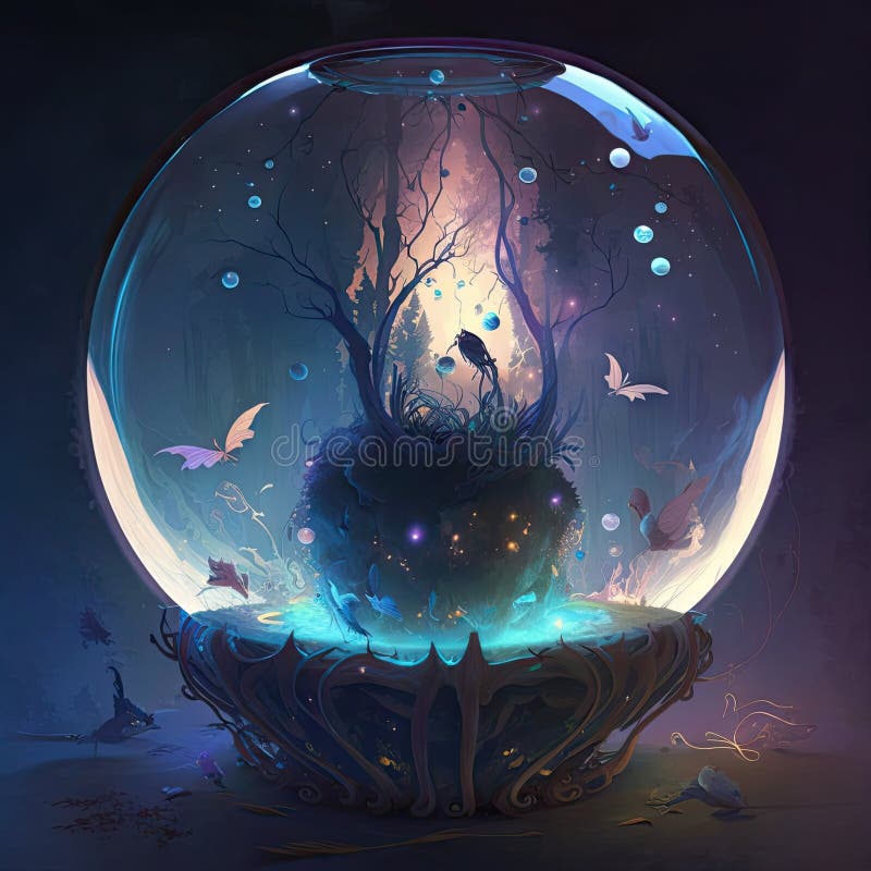 Abstract Art of Wideness and House in Sphere of the Bottle of Circle ...