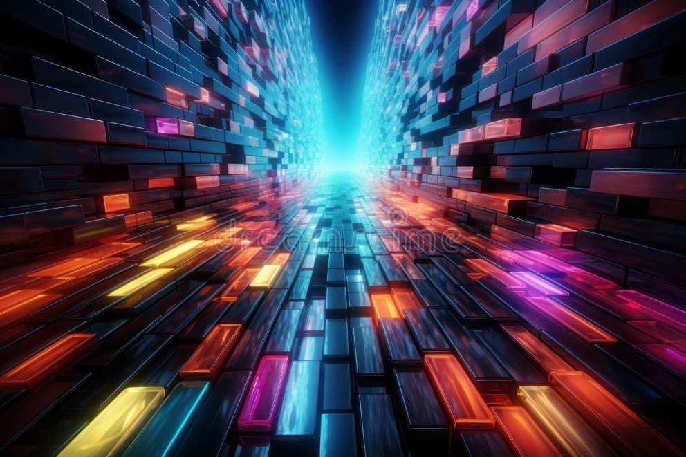 Rhythm of the Future: Abstract Art Infused with Synthwave Magic. AI ...