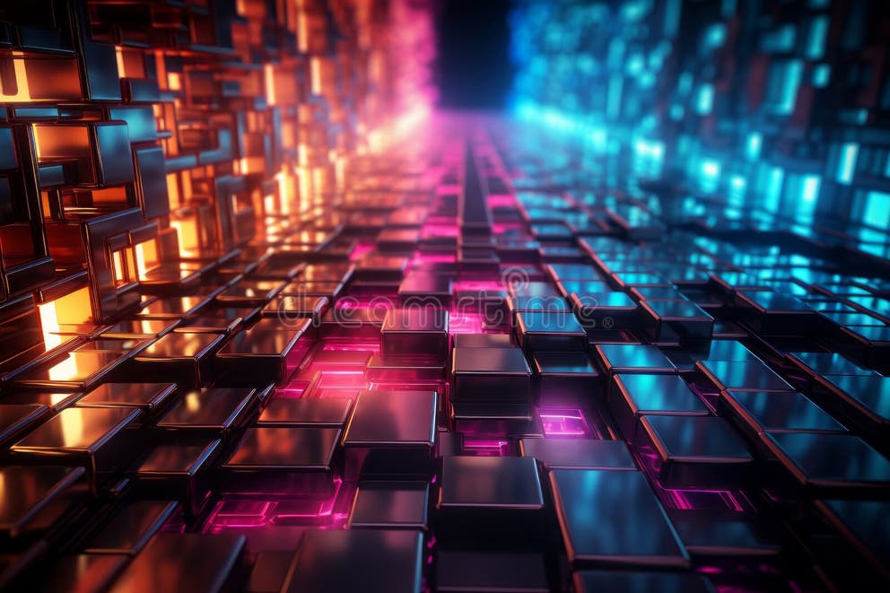 Rhythm of the Future: Abstract Art Infused with Synthwave Magic. AI ...