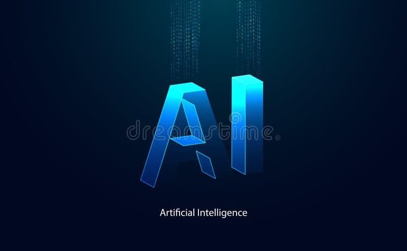 Abstract Artificial Intelligence on Atomic and Technology Background ...