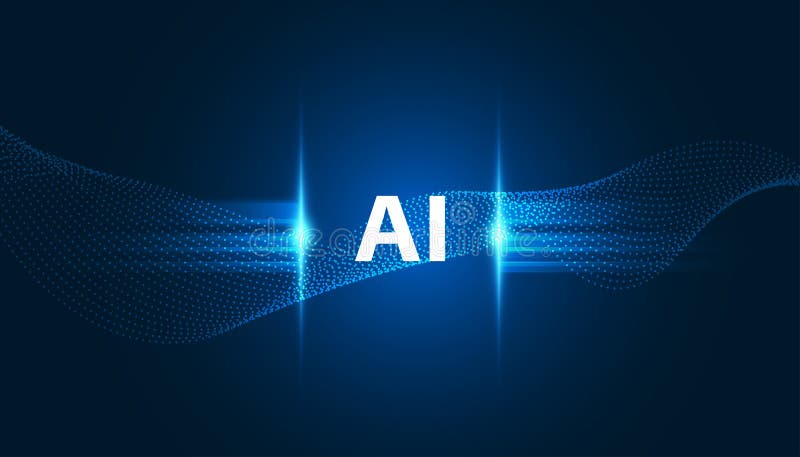 Abstract Artificial Intelligence on Atomic and Technology Background ...