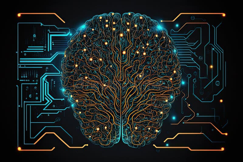 Abstract Artificial Intelligence Brain Technology Background. Ai ...