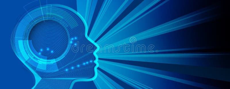 Abstract Artificial Intelligence. Cloud Computing. Machine Learning ...