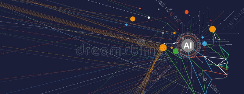 Abstract Artificial Intelligence. Cloud Computing. Machine Learning ...