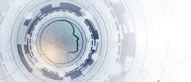 Abstract Artificial Intelligence. Cloud Computing. Machine Learning ...