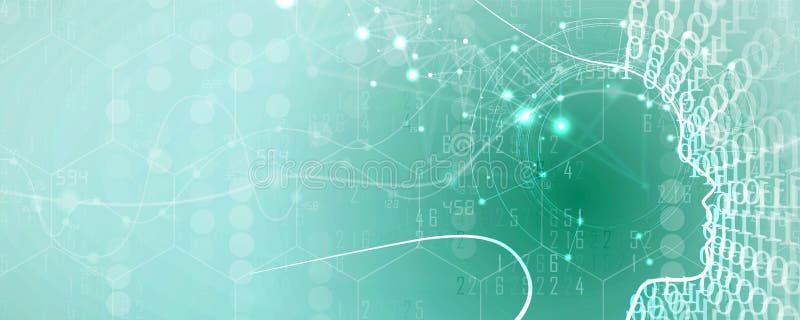 Abstract Artificial Intelligence. Cloud Computing. Machine Learning. Technology Web Background ...