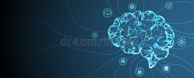 Abstract Artificial Intelligence. Cloud Computing. Machine Learning ...