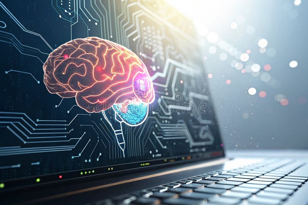 Abstract Artificial Intelligence Creative Brain Concept Stock ...