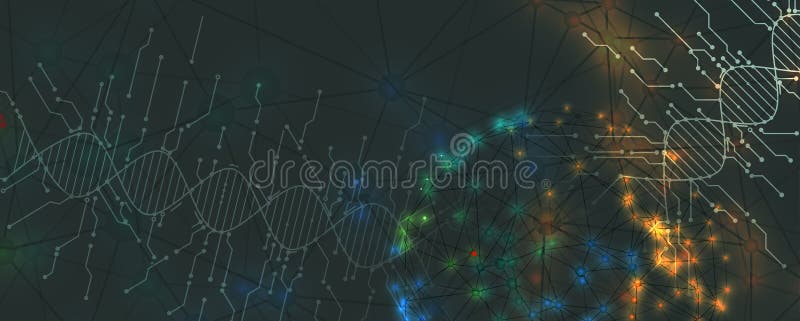 Abstract Artificial Intelligence DNA Technology. Science and Social ...