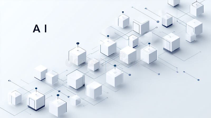 Abstract Artificial Intelligence and Machine Learning Concept. Stock ...