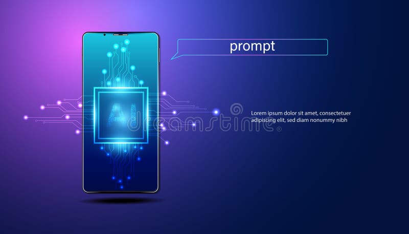 Abstract Artificial Intelligence and Phone Technology the Use of AI To ...