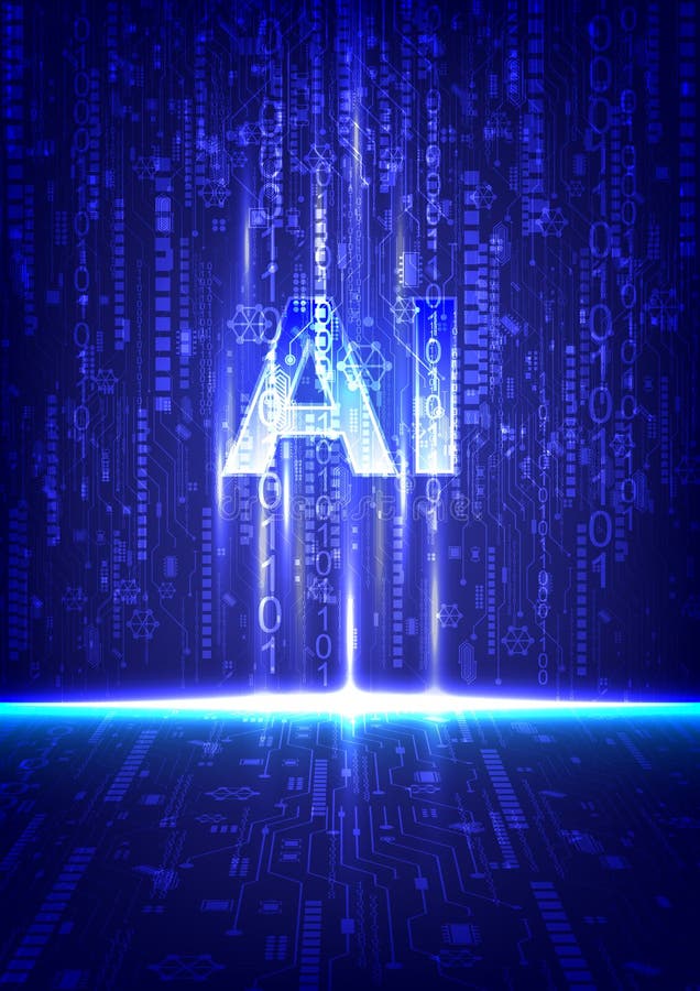 Abstract Artificial Intelligence Technology Background Concept Stock ...