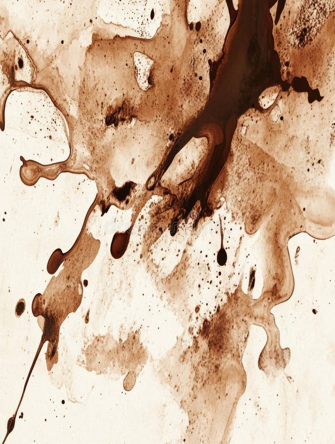 An Abstract Artistic Background Featuring Spilled Coffee Stains and ...