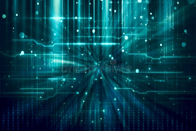 Abstract Artistic Big Data Visualization Background Stock Illustration ...