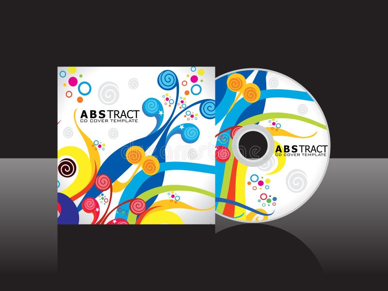 Abstract Artistic Cd Cover Template Stock Illustration - Illustration ...