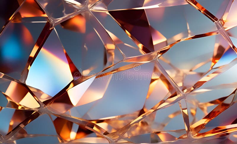 Abstract Artistic Closeup of the Broken Glass Stock Illustration ...