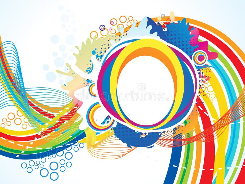 Abstract Artistic Colorful Artistic Wave Explode Stock Vector ...