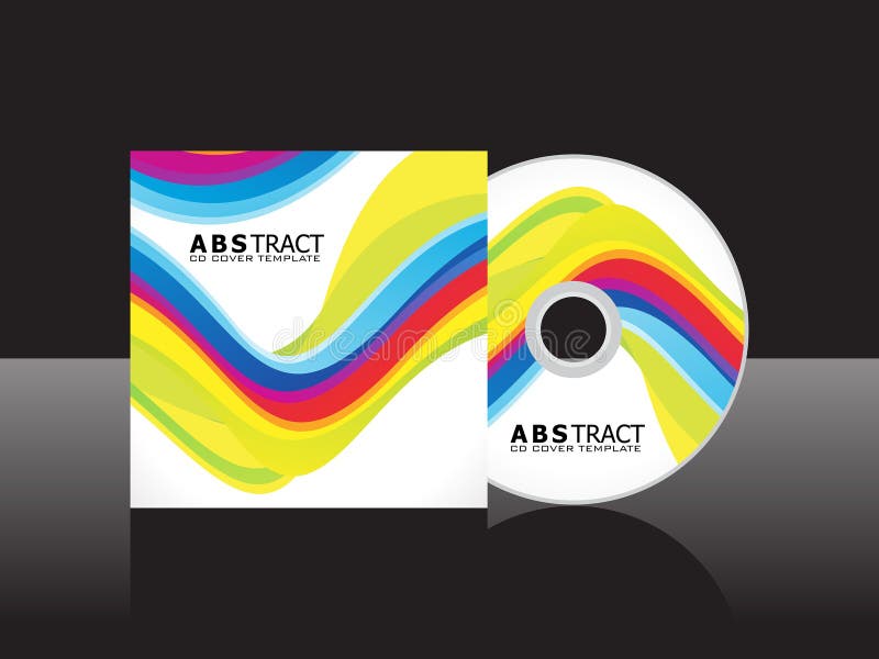 Abstract Artistic Colorful Cd Cover Template Stock Vector ...