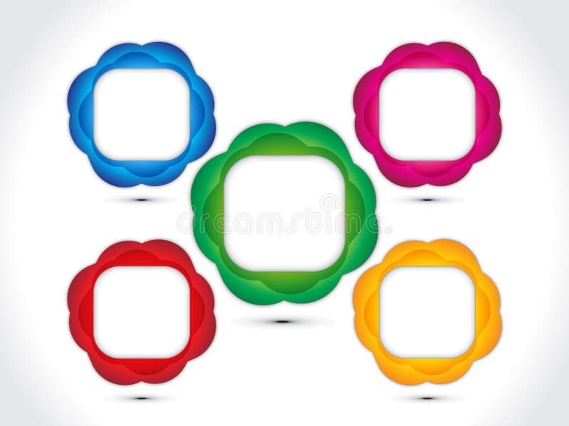 Multiple Circle Spiral Shapes in Orange Color Mixing on White ...