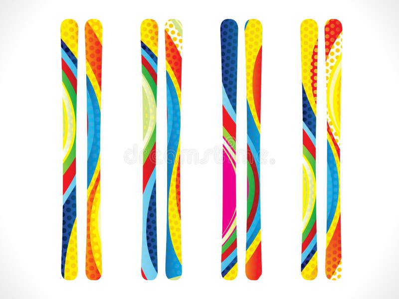 Abstract Artistic Colorful Rainbow Ski Stock Vector - Illustration of ...
