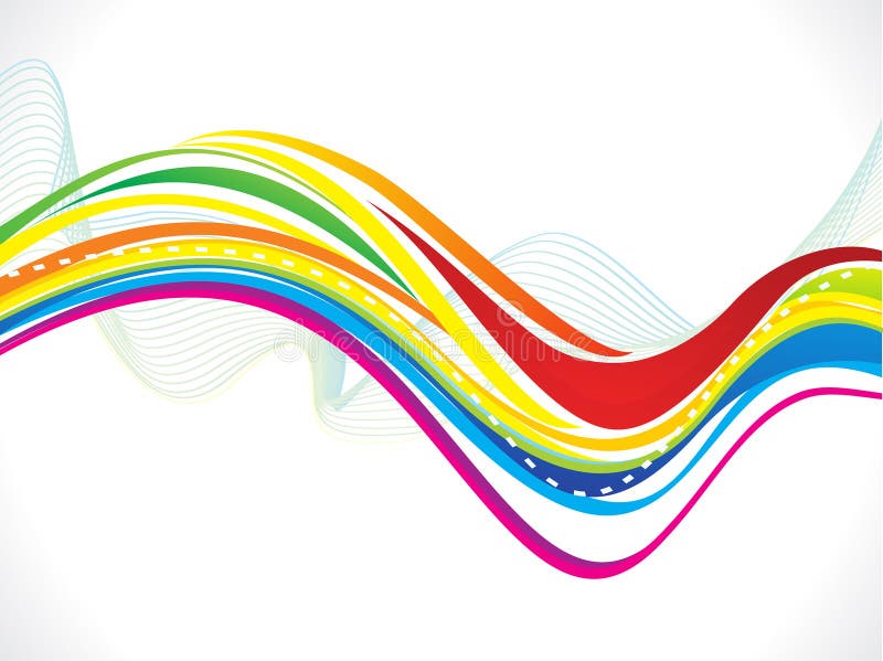 Abstract Artistic Colorful Wave Background Stock Vector Illustration