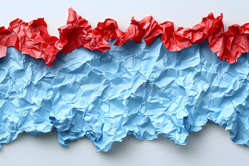 Creative Abstract Design with Crumpled Red and Blue Paper Textures ...