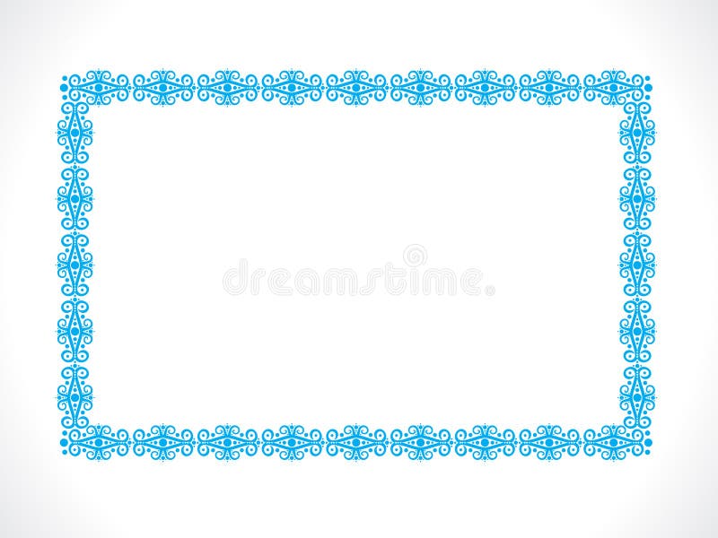 Abstract Artistic Creative Blue Border Stock Vector - Illustration of ...