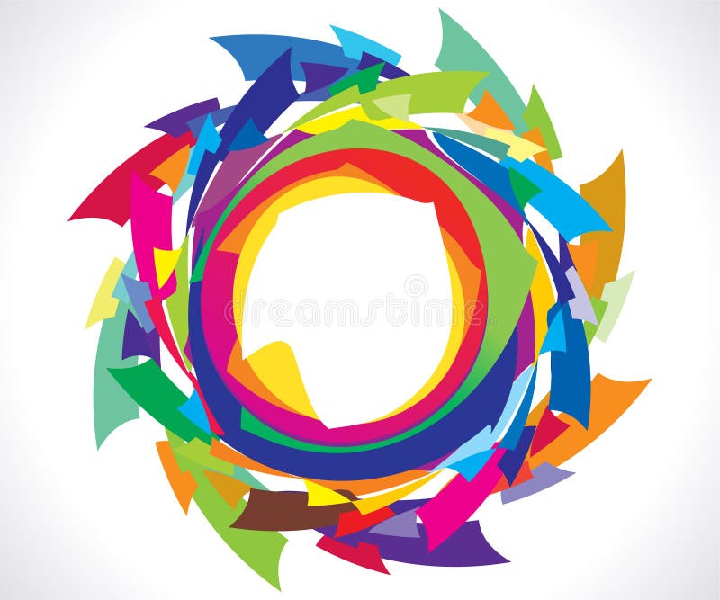 Abstract Artistic Creative Colorful Circle Explode Stock Vector ...